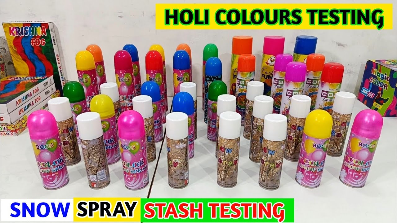 Testing Different Types of Snow Spray | Snow Spray Testing | Holi ...