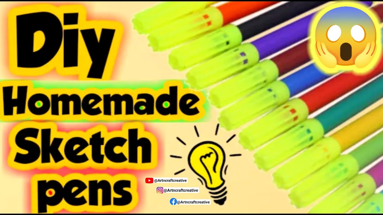 DIY sketch pen | how to make a sketch pen at home/ homemade sketch pen ...