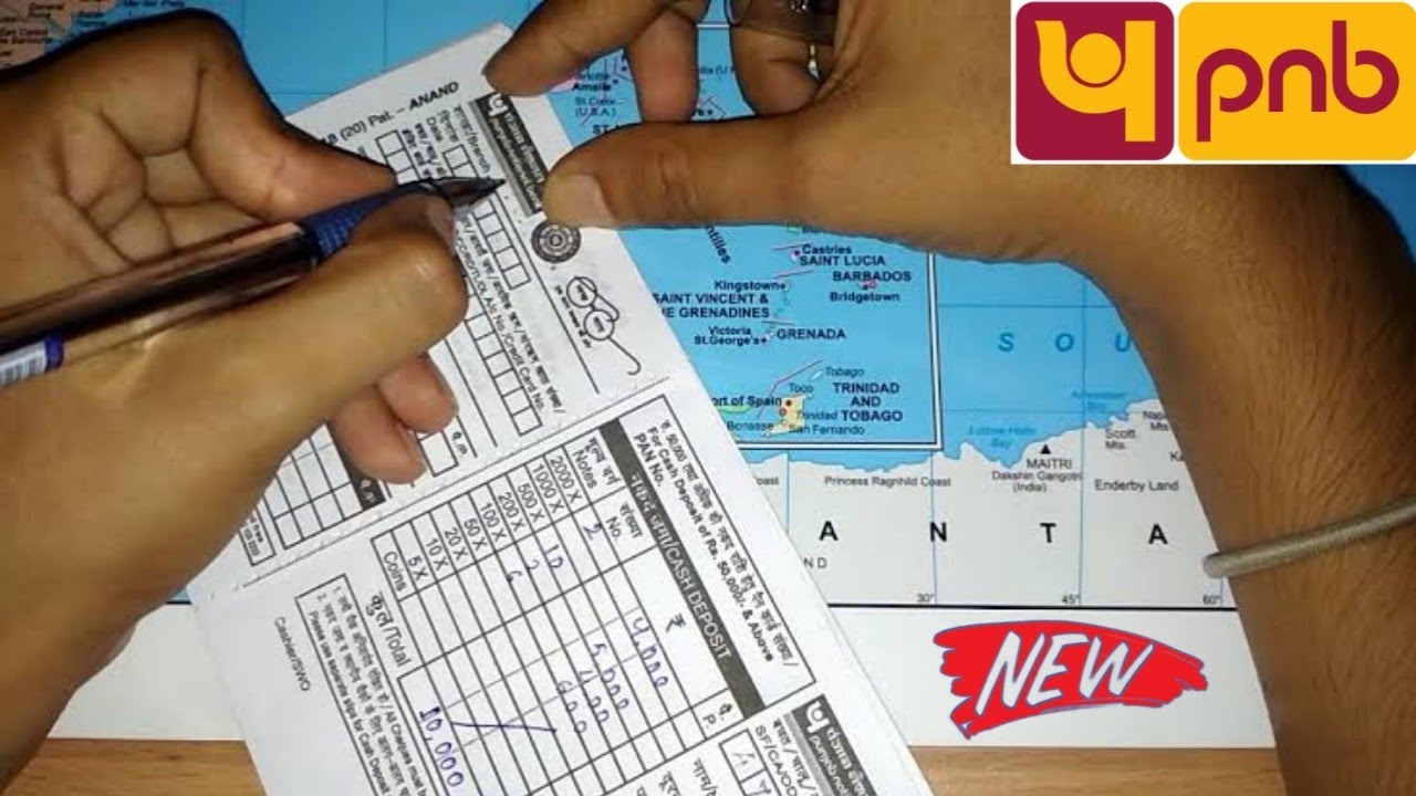 PNB Bank Cash Deposit form Fill Up || Cash Deposit form fillup Punjab ...
