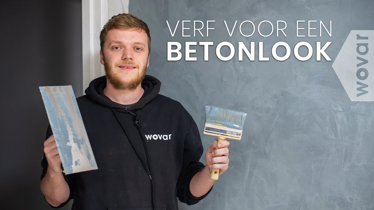 Hoe betonlook verf aanbrengen? | Muurverf met betonlook - YouTube