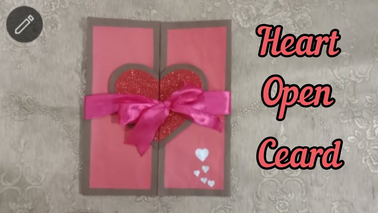HOW to make open heart card|DIY open heart card|heart card banane ka ...