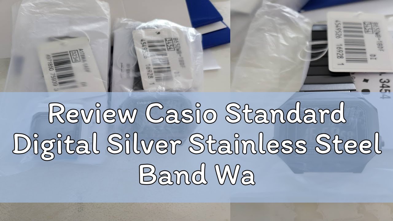 Review Casio Standard Digital Silver Stainless Steel Band Watch A178WA ...