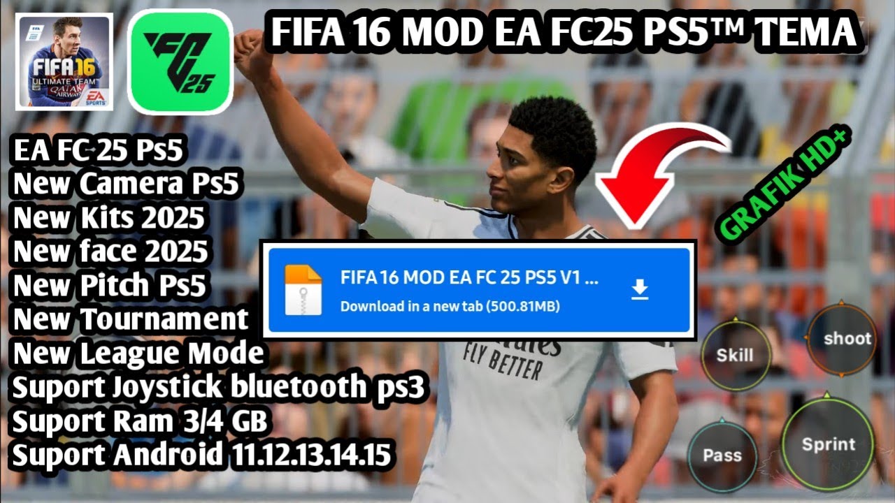 FIFA 16 MOD EA FC25 PS5™ V1 | BEST TEMA FOR ANDROID - YouTube