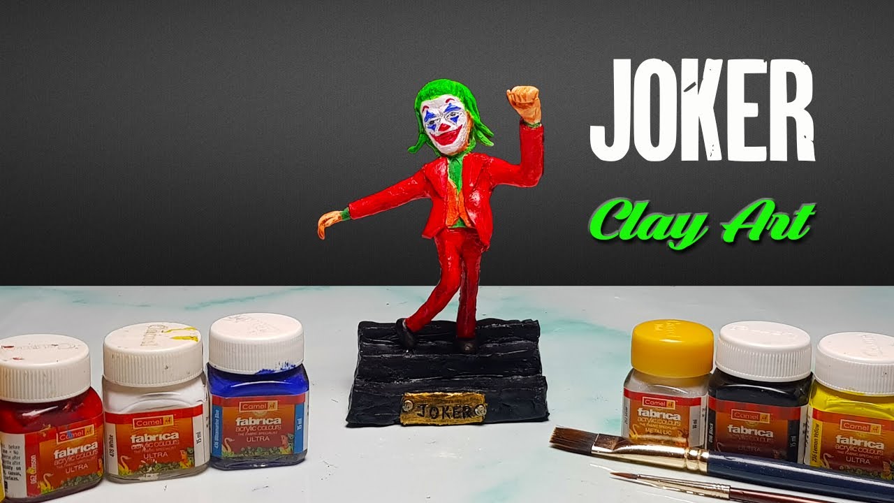 Joker Clay Art Tutorial | Air Dry Clay sculpting Tutorial - YouTube
