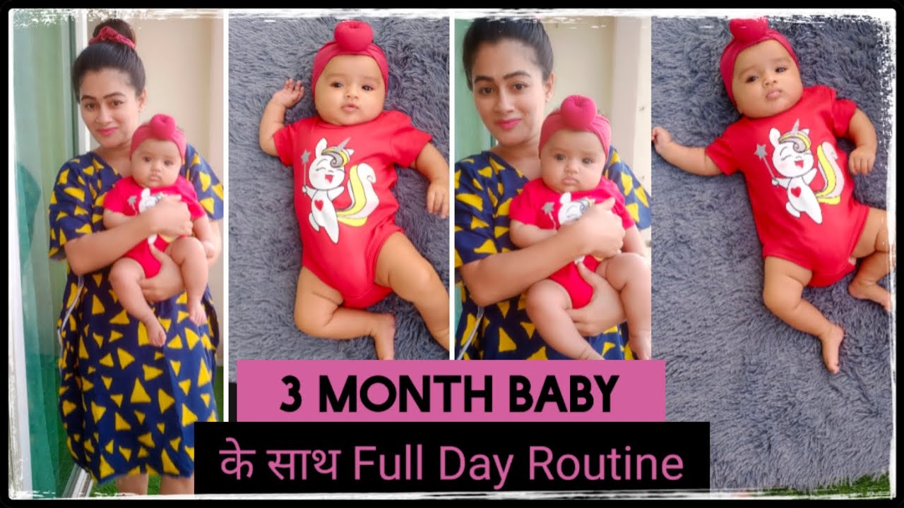My 3 Month Baby के साथ Full Day Routine. || Newborn baby Routine, Apexa Patel - YouTube