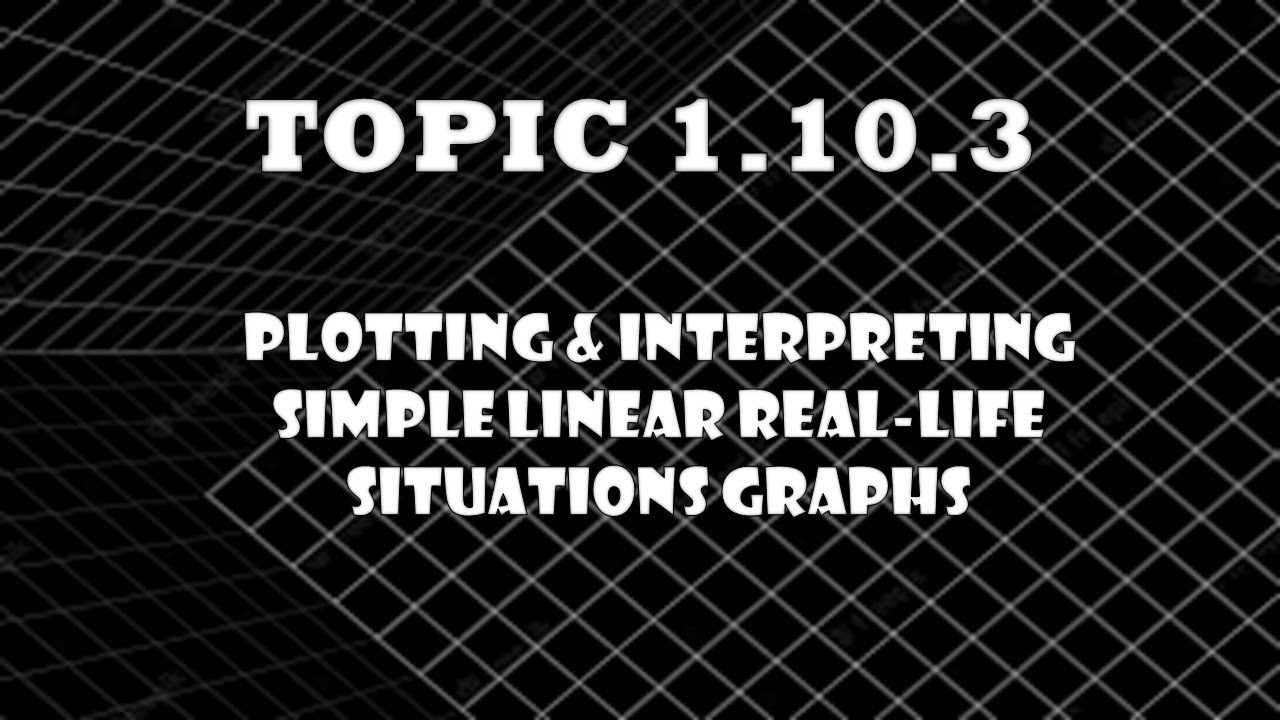 1 10 3 Plotting And Interpreting Simple Linear Real Life Situations ...