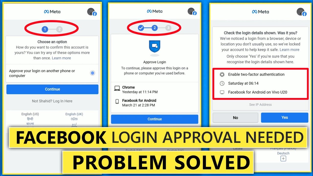 login was not approved facebook 2022।Facebook login approval needed ...
