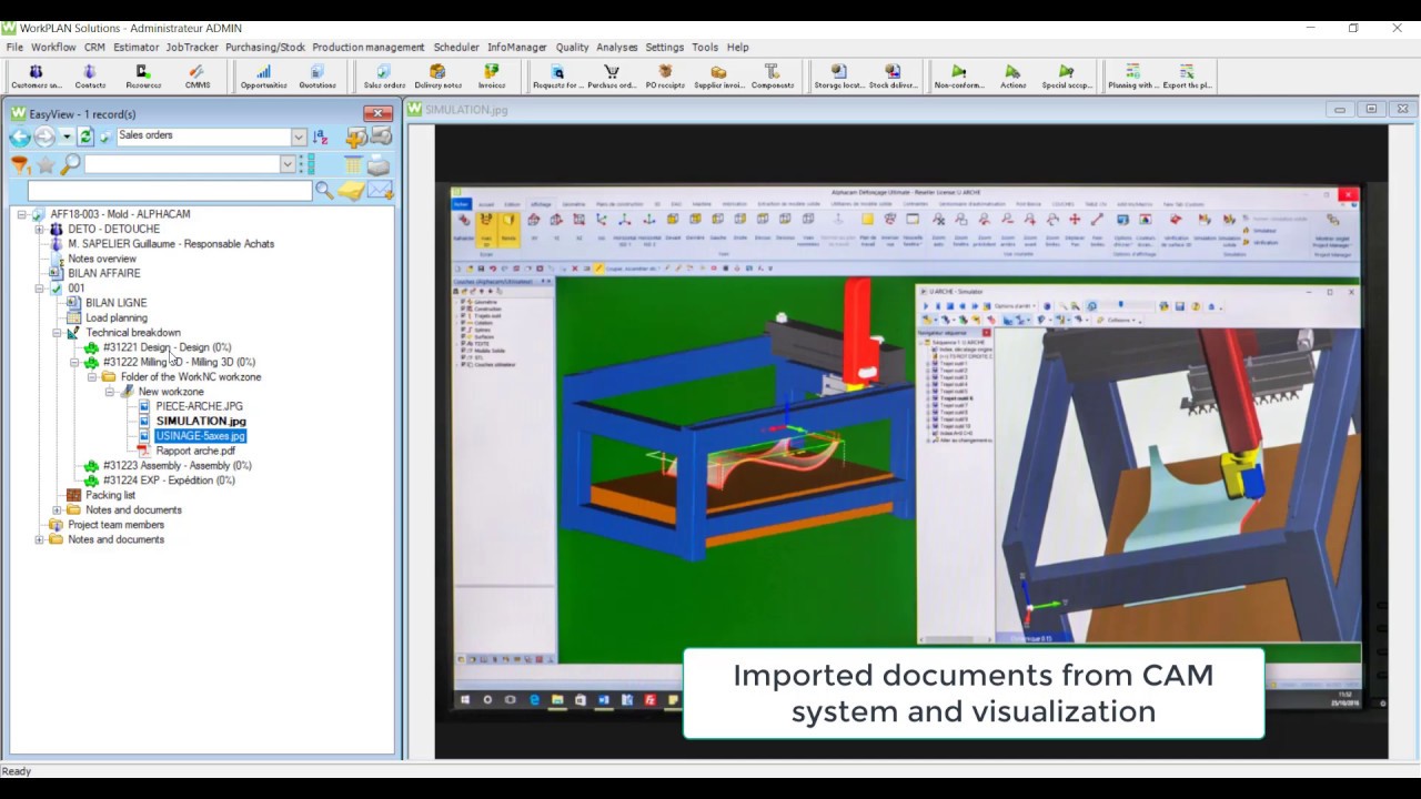 Alphacam Interface | WorkPLAN ERP Solutions - YouTube