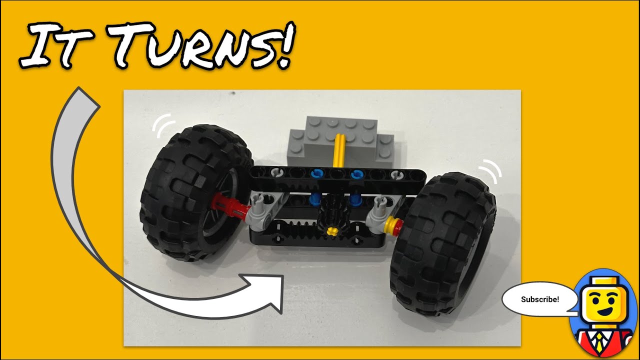 Simple way to turn a lego car - YouTube
