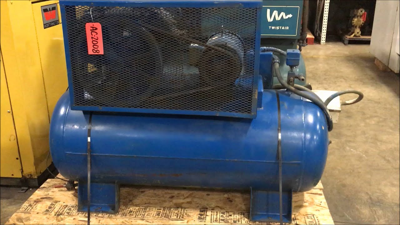 Kellogg 10 HP Model DB452BO Air Compressor AC2008 - YouTube