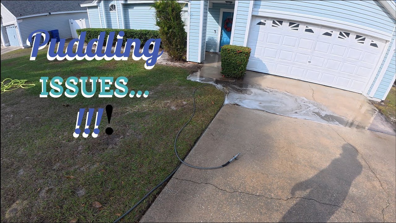 Bad Slope Driveway Leads to Puddling - YouTube