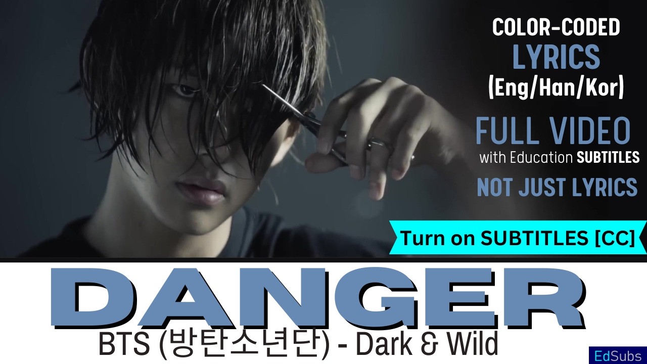 BTS (방탄소년단) -Danger - Official MV - CC [ENG SUB] Color Coded Lyrics (가사 ...