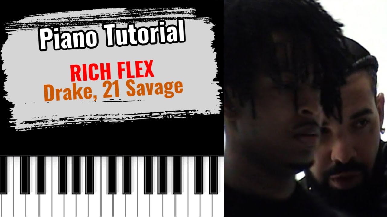 🎹RICH FLEX by Drake, 21 Savage (easy piano tutorial lesson free) - YouTube