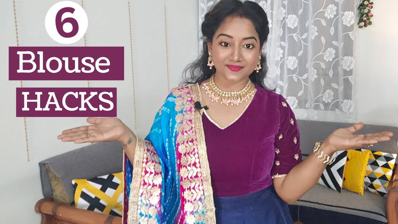 6 BLOUSE HACKS 💗 | latest Blouse design ideas 😍 old blouse reuse idea # ...
