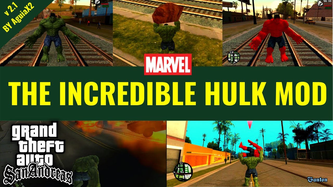 How to install The incredible Hulk mod for gta sa | how to use hulk mod ...