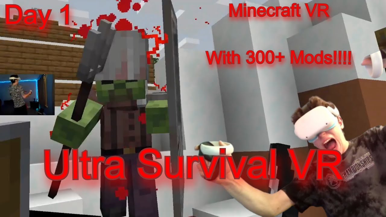 Minecraft VR With 300+ Mods is AMAZING! | Ultra Survival VR - YouTube
