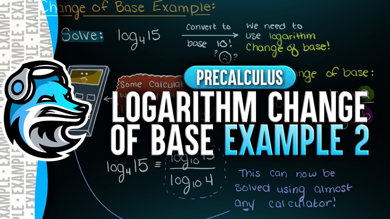 Change The Logarithm Base Example 2 | PreCalculus | Logarithms - YouTube