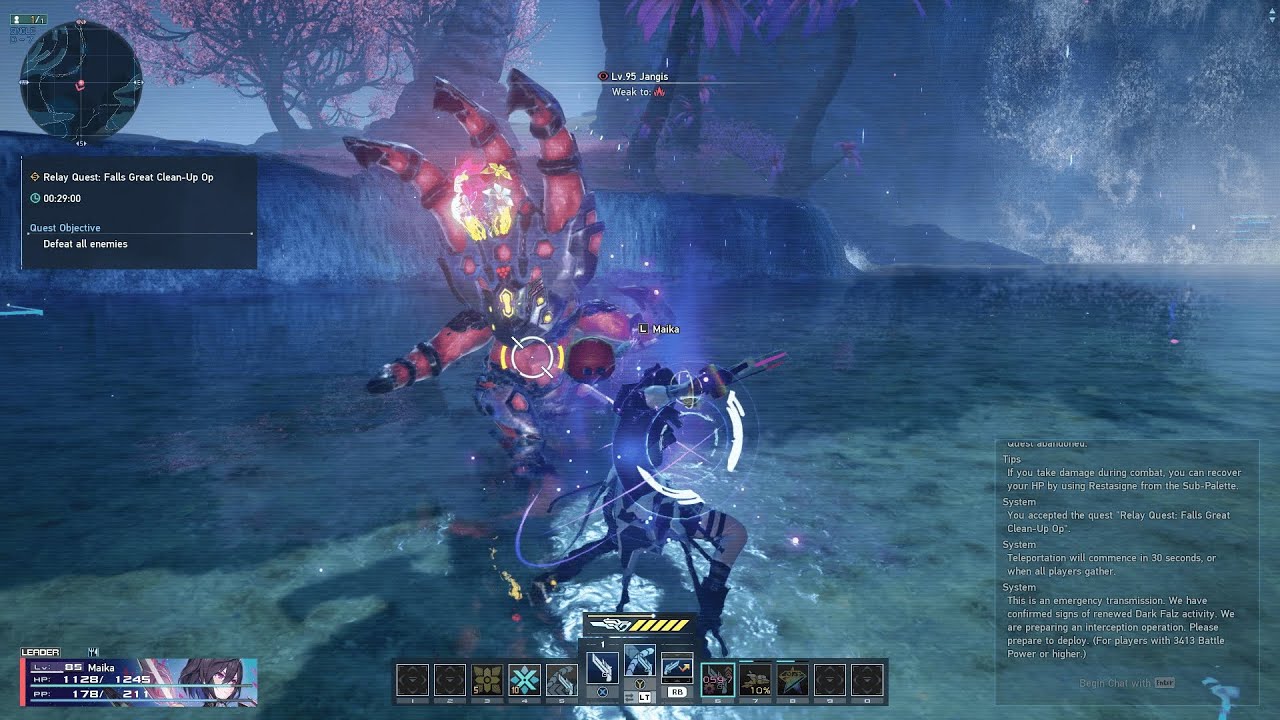 PSO2 NGS: LTQ: Relay Quest: Falls Great Clean-Up Op - YouTube