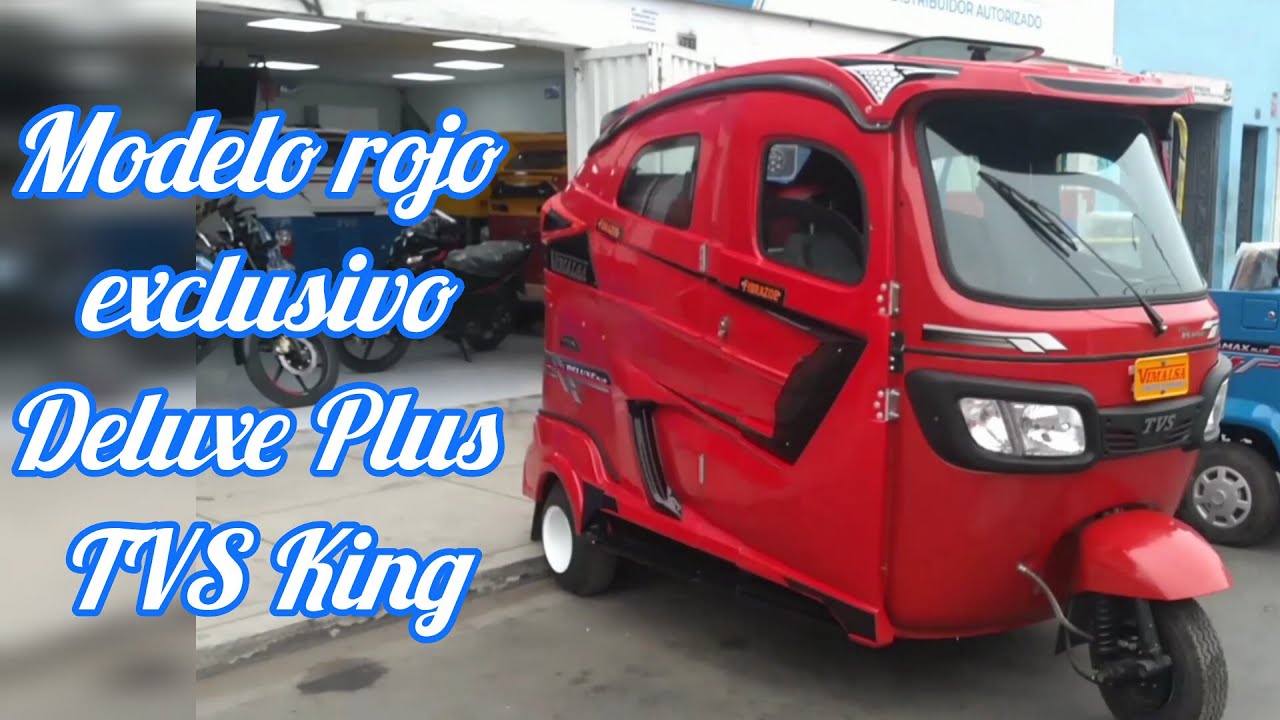 TVS KING DELUXE PLUS MODELO ROJO EXCLUSIVO DEPORTIVO EQUIPADO - YouTube