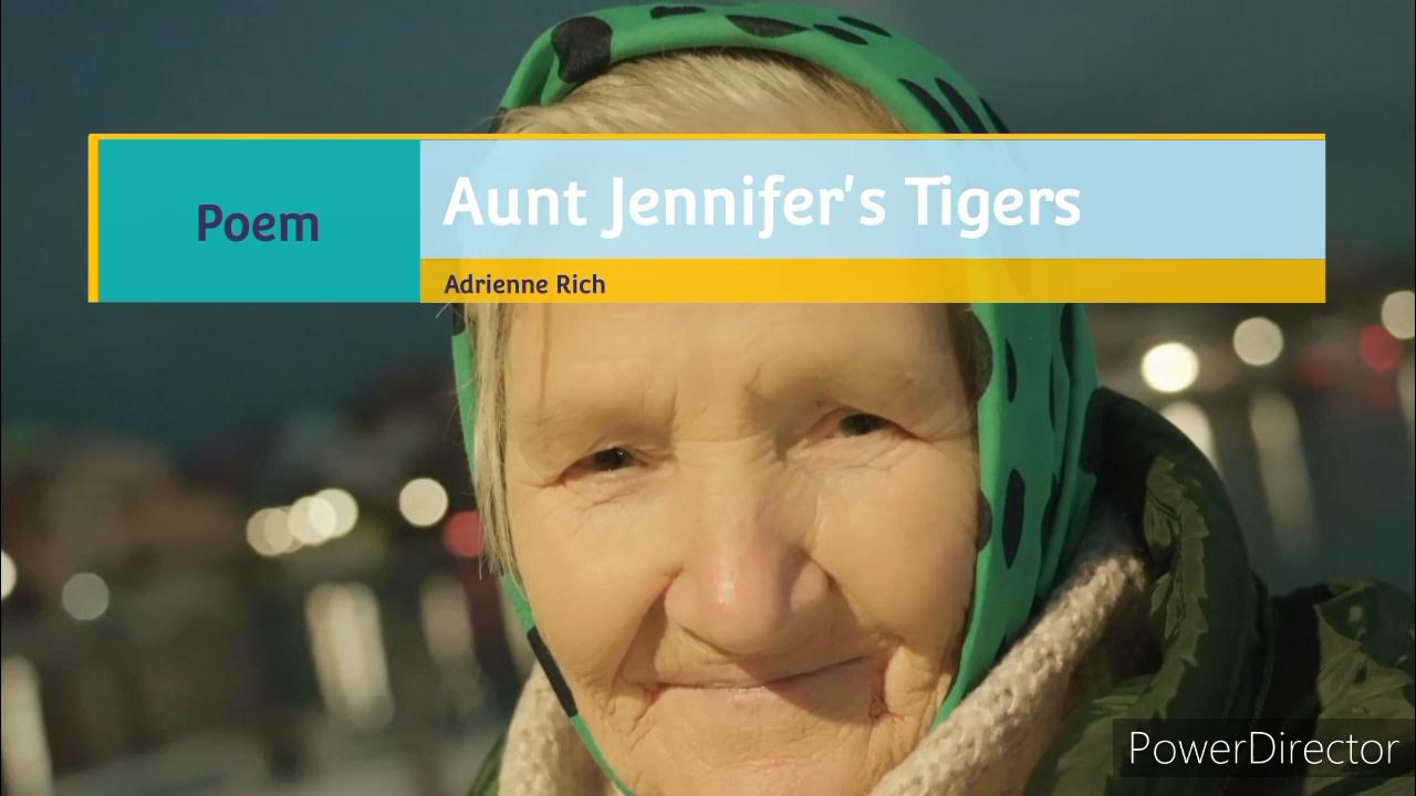 Aunt Jennifer's Tigers By Adrienne Rich - YouTube