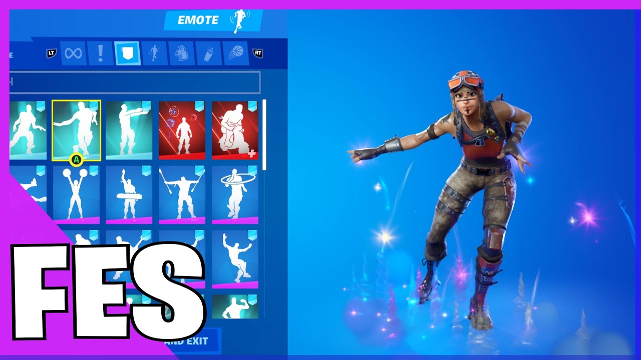Fortnite Checkered Renegade Raider Skin With all my Fortnite Dances ...