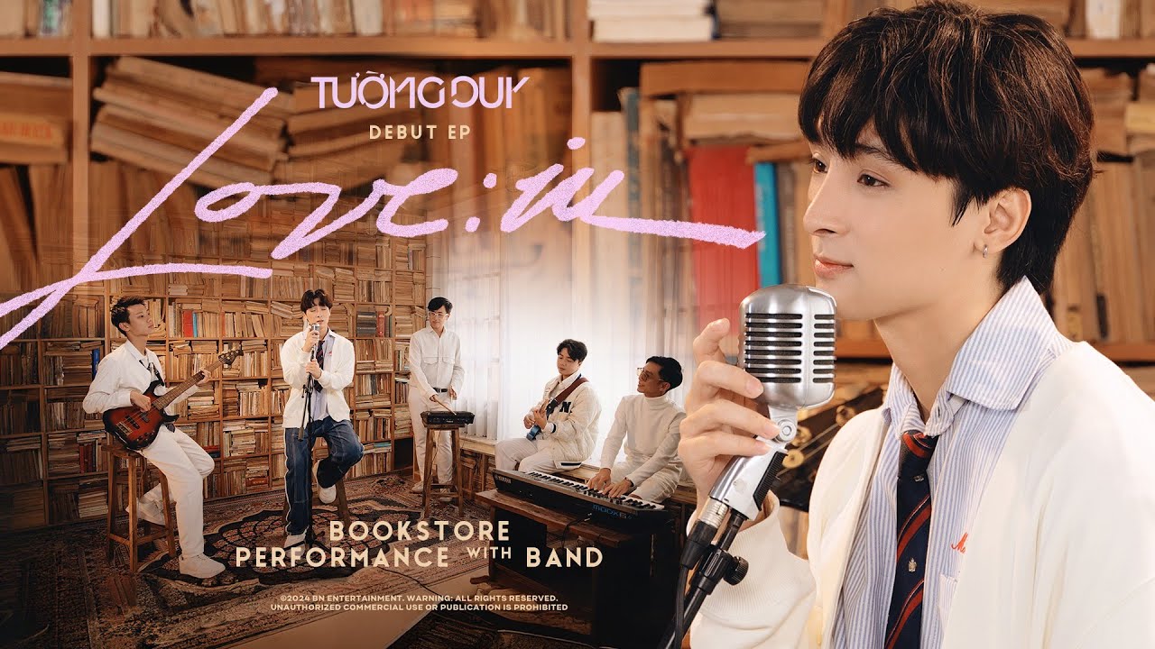 TƯỜNG DUY - Debut EP love:iu | bookstore performance with band - YouTube