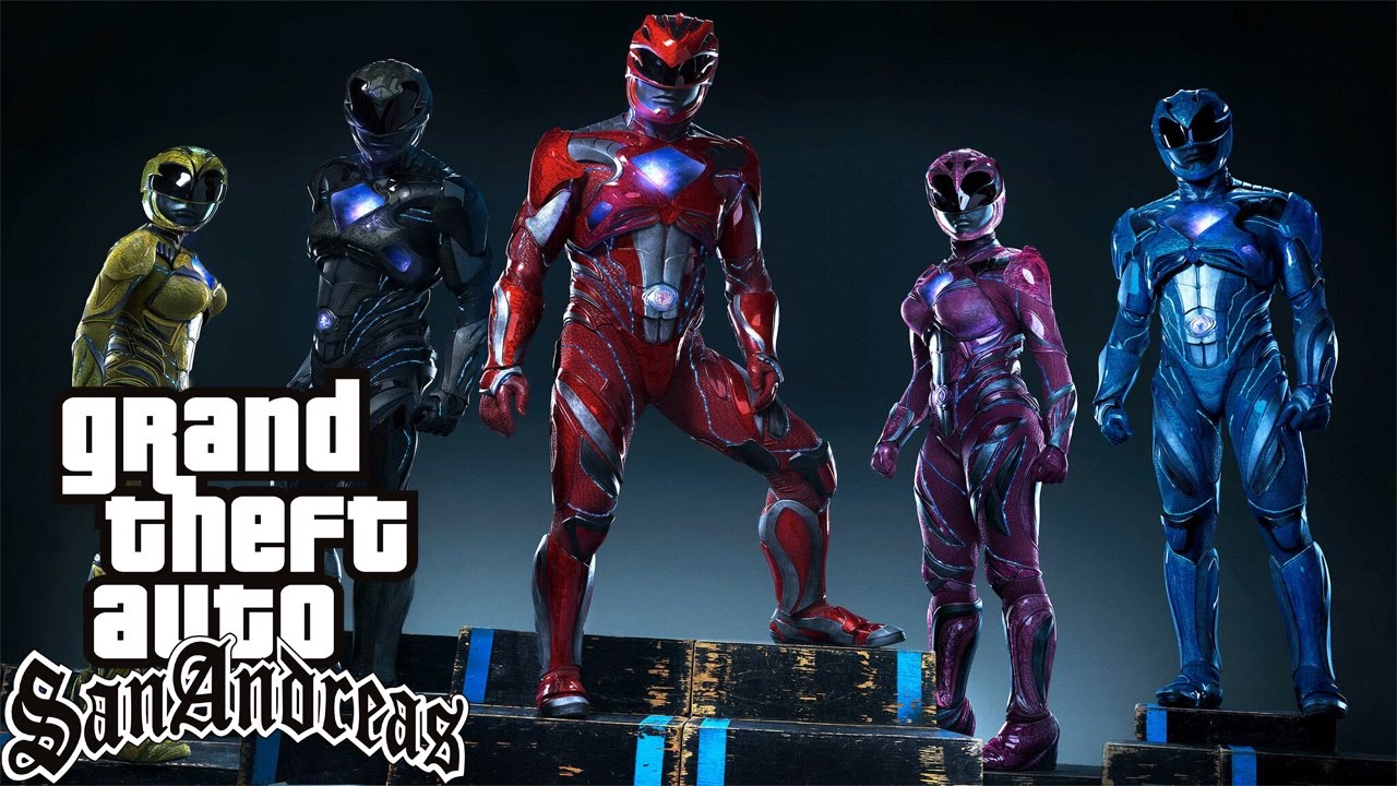 GTA San Andreas Power Rangers 2017 Skin Pack - YouTube