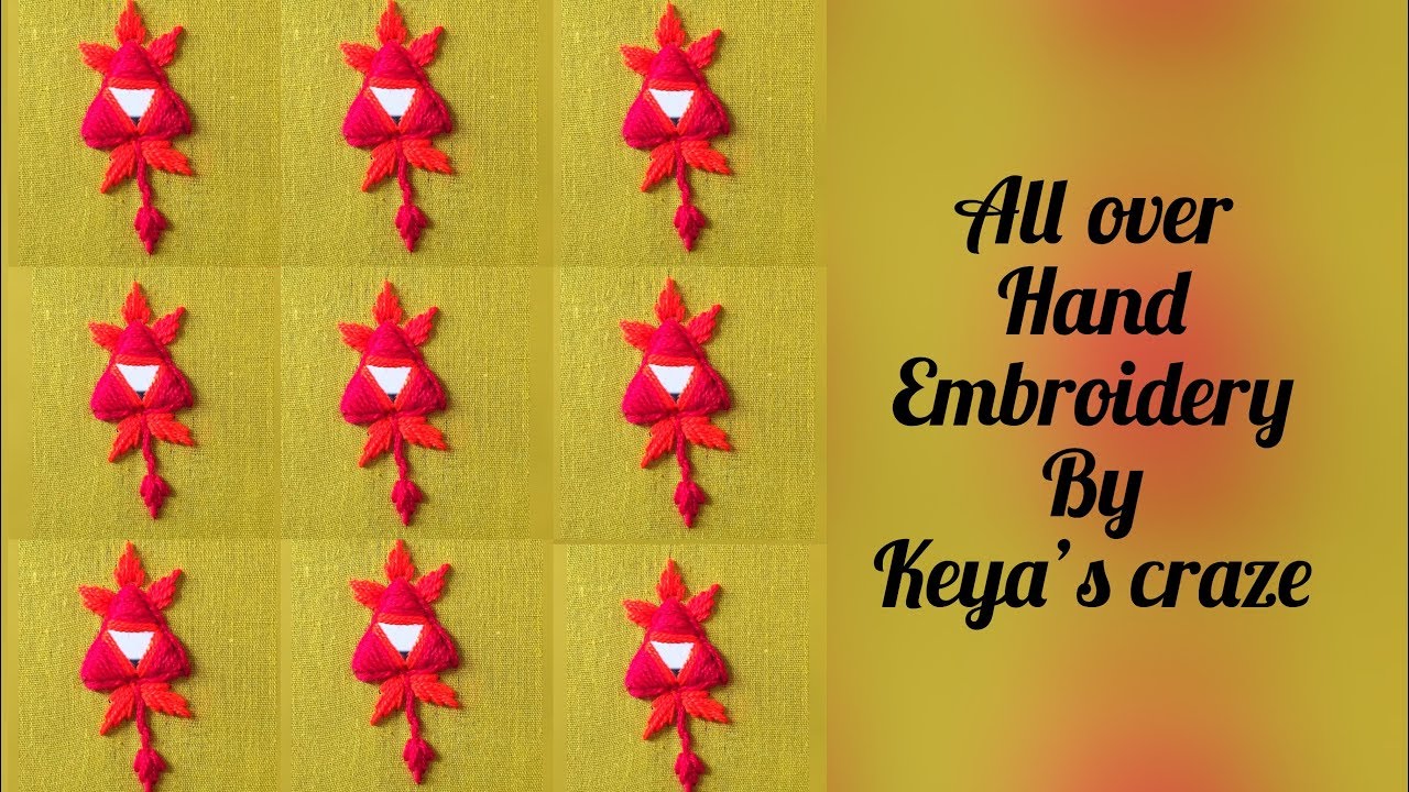 Hand embroidery 2019 / Easy mirror/Shesha hand embroidery for beginners ...
