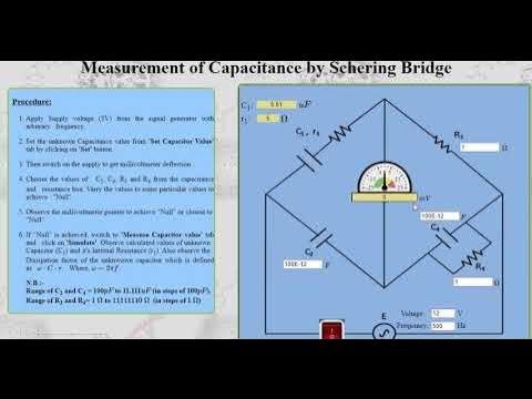 MEASUREMENT OF CAPACITANCE BY SCHERING BRIDGE - YouTube