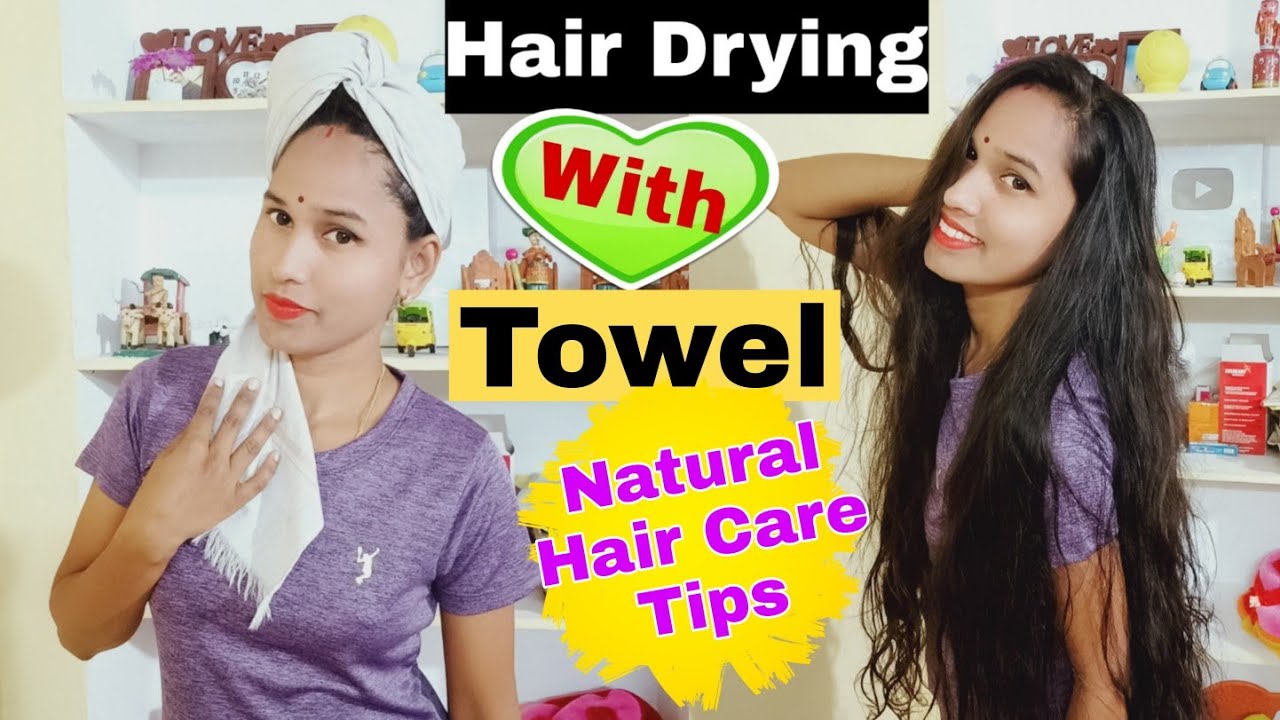 Wet Hair Drying | Traditional towel drying hair | Natural long hair ...