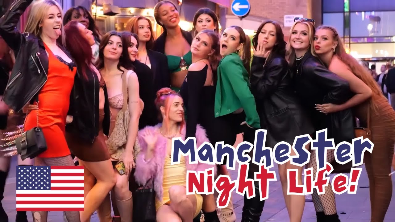 🇬🇧 Walking Through Manchester at Night | City Lights & Nightlife Vibes ...