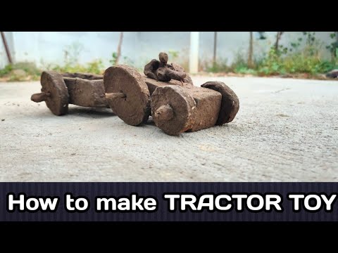 How to make clay Tractor Toy l Village clay TRACTOR🚜 - YouTube