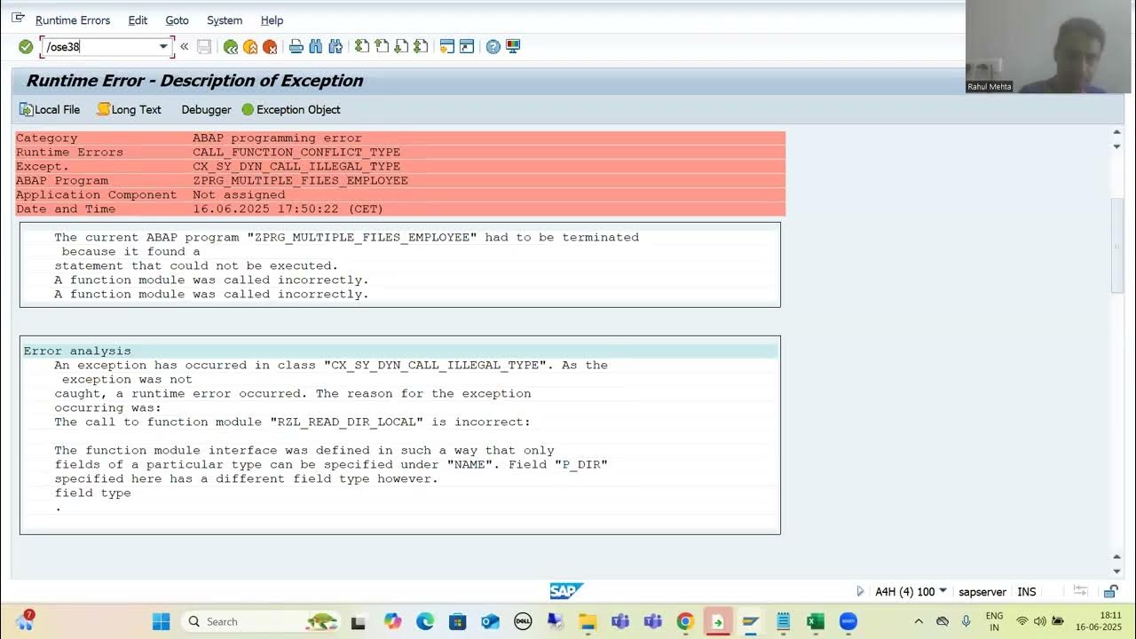 12 - File Handling - Handling Multiple Files of AL11 Directory Part2 - YouTube
