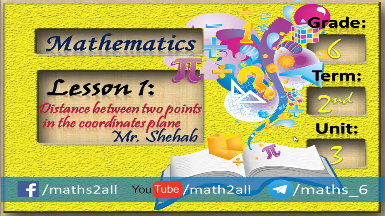 Lesson 1 : Distance between two points in the coordinates plane - YouTube