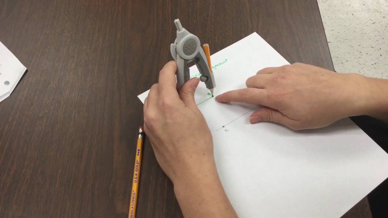 Constructions: copying a line segment - YouTube