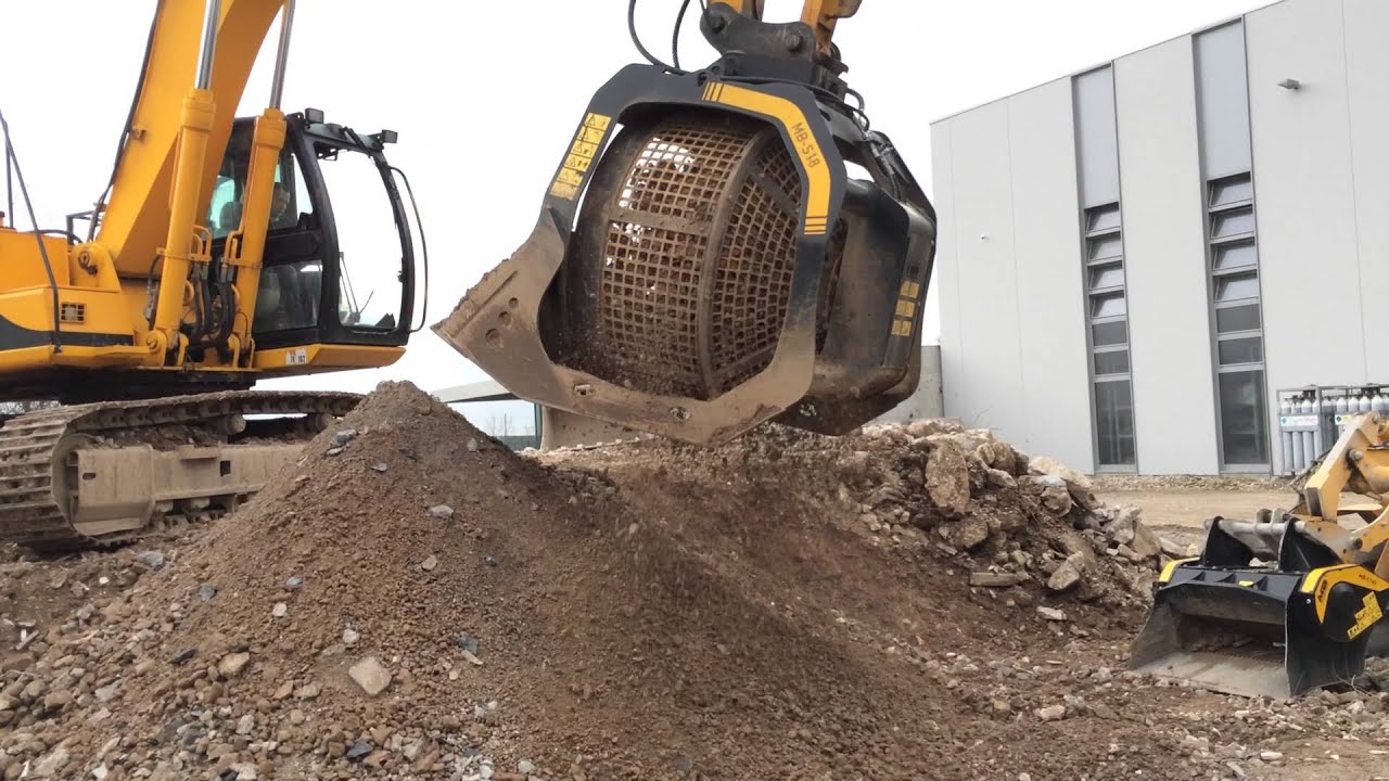 Excavator Bucket Screen - YouTube