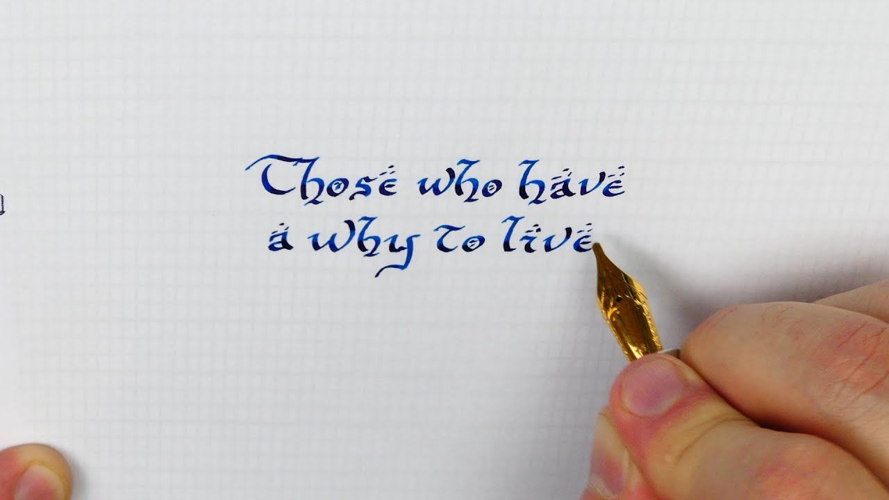 How to write a quote in fantasy script with Gravitas Fountain Pen ...