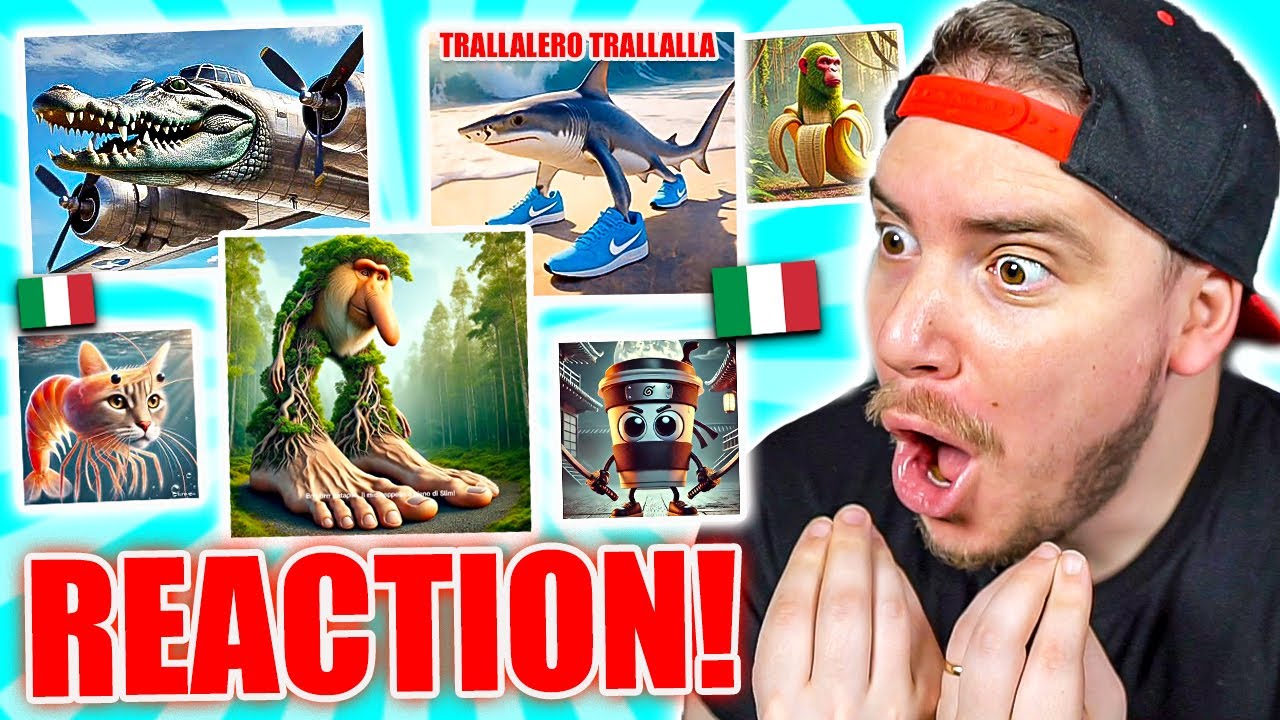 REAZIONE a ITALIAN BRAINROT MEME di TikTok... 🥶🥶 Ma che è??? Trallalero ...