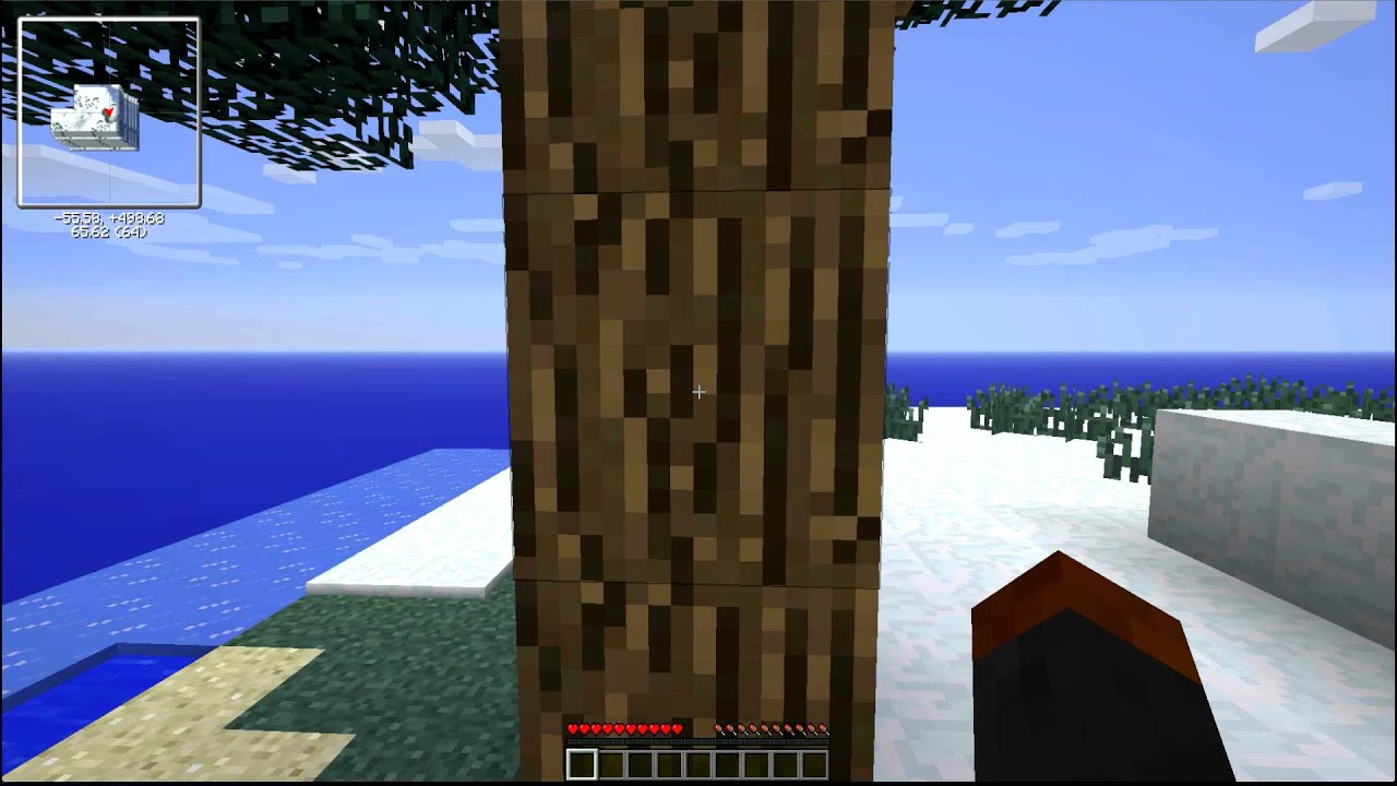 How to Punch a Tree in Minecraft - YouTube