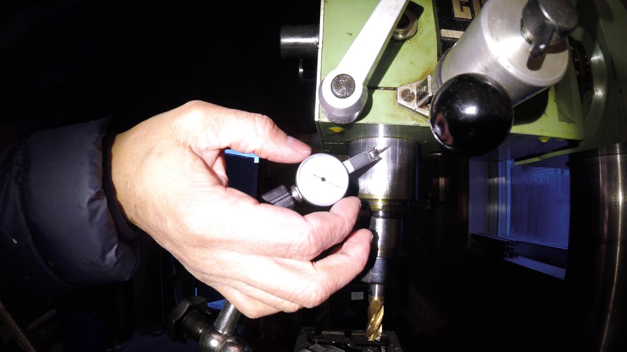 Emco fb2 spindle head vertical run out - YouTube