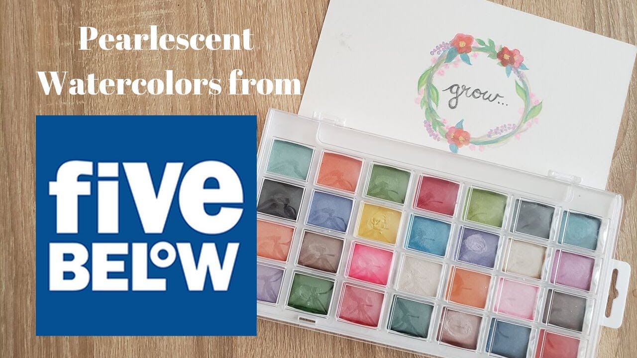 Pearlescent Watercolor Paints from Five Below! - YouTube