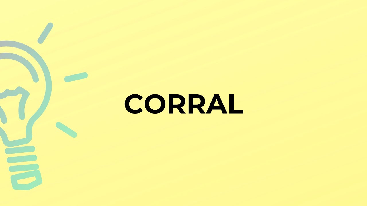 What is the meaning of the word CORRAL? - YouTube