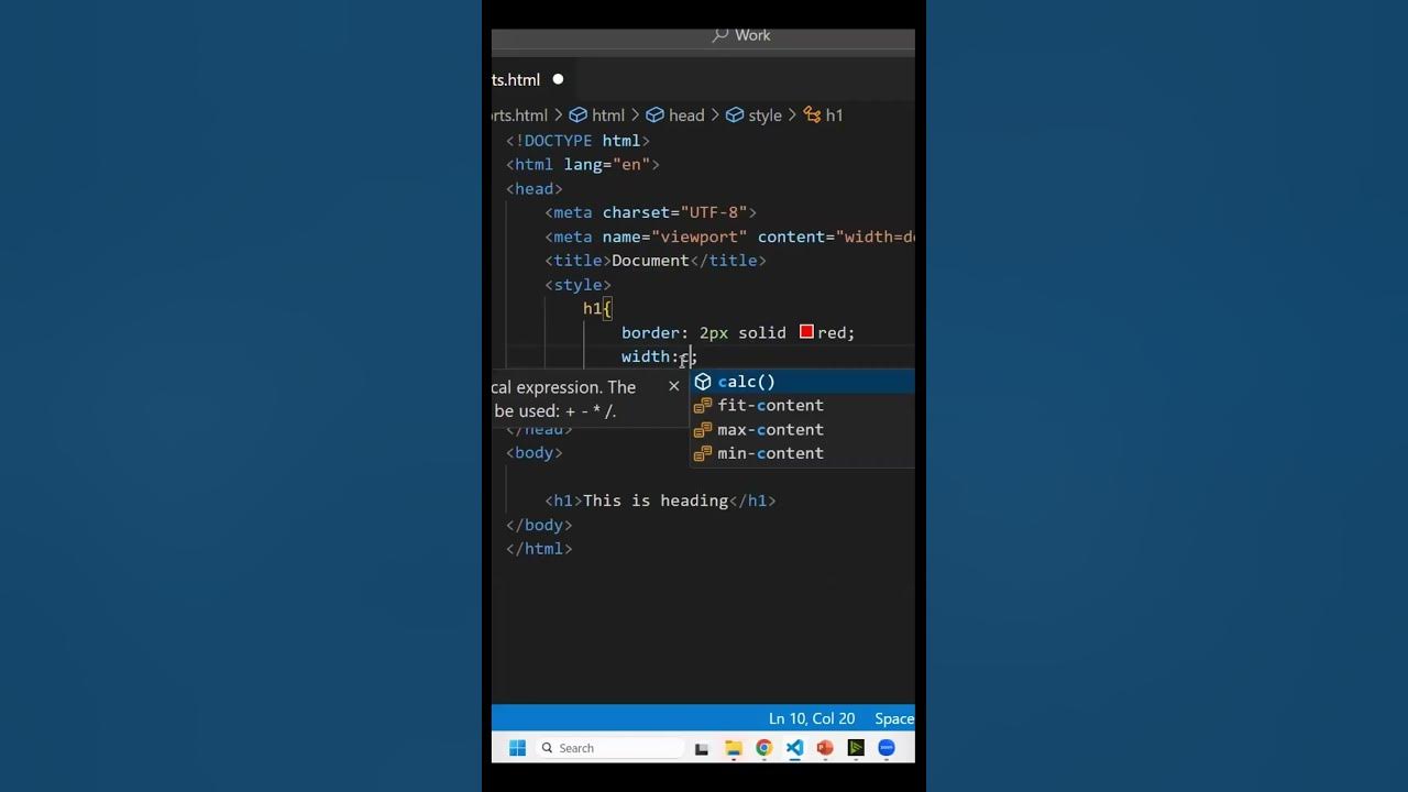 Calc Function In Css Css Tutorials Css In Telugu Css Webdevelopment Youtube