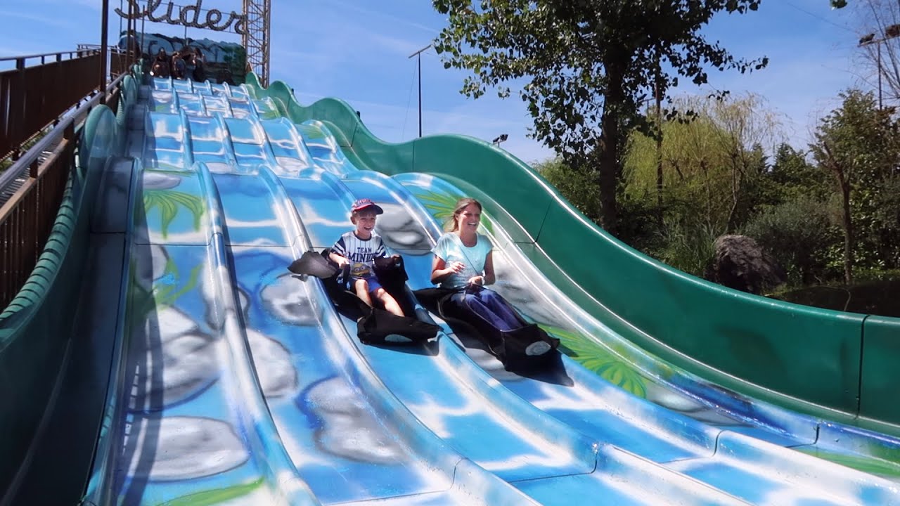 Fun Slide, Big Spiders and Rollercoaster Ride - Family Day - YouTube