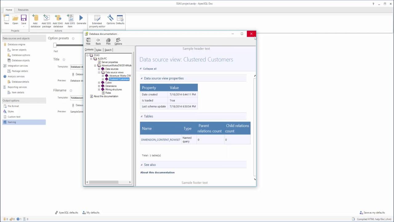 ApexSQL Doc - Automating SSAS cube database documentation - YouTube