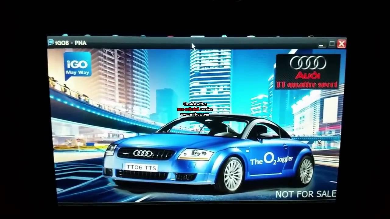 o2 Joggler running igo 8 on windows XP - YouTube