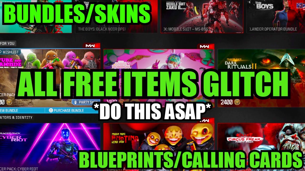 *DO THIS ASAP* ALL FREE ITEMS GLITCH MW3! *NEW* BUNDLES/SKINS/MORE! MW3 GLITCHES! WARZONE GLITCH ...