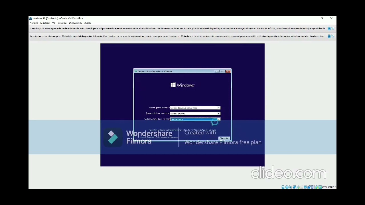 Como instalar Windows 10 en virtual box - YouTube