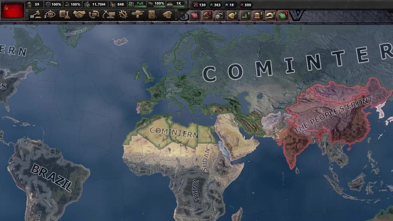 HOI4 - WW2: Modern Borders - Soviet Union Timelapse - YouTube