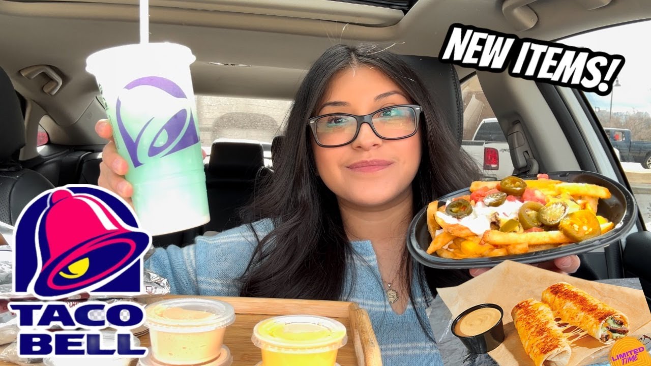 Trying TACO BELL'S NEW Menu Items!! 😍 (Dipping burritos & Garlic Steak ...